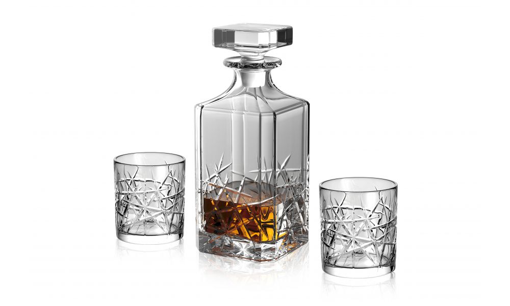 Salt & Pepper Whiskyset Tense Bond 3-delig - Karaf & 2 Glazen