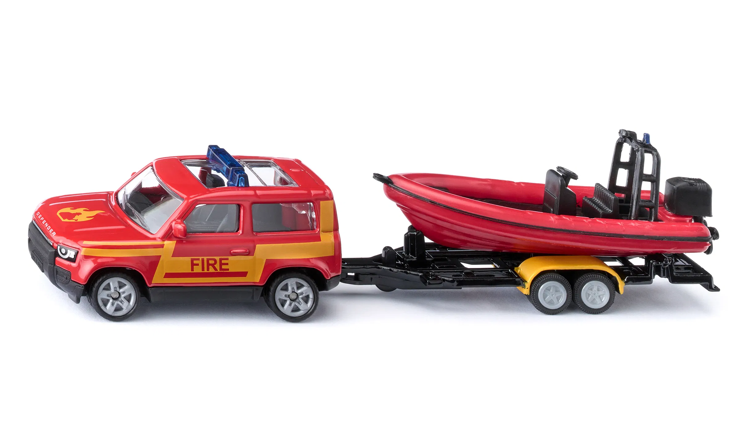 Siku 1608 Land Rocer Defender met boot op aanhanger | 32101844