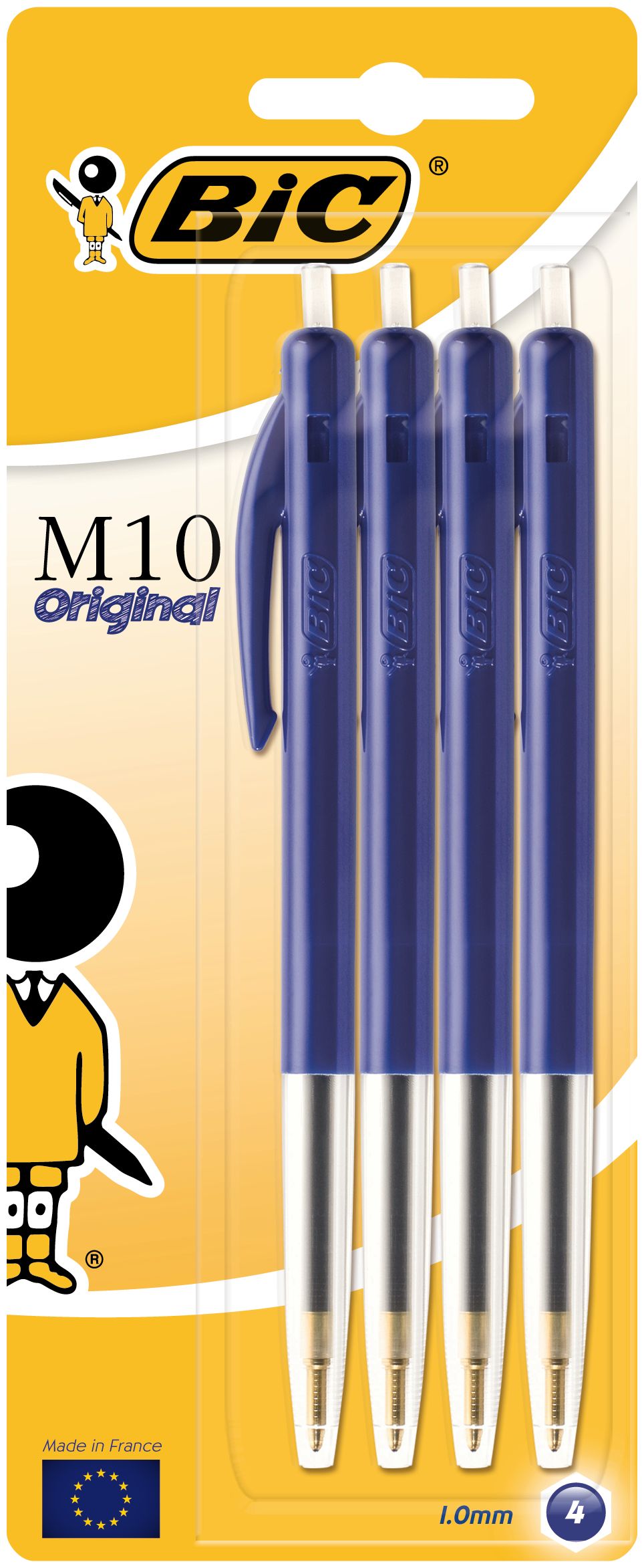 Bic Balpen M10 Medium Blauw 4stuks Blister