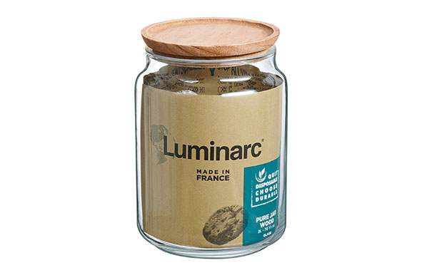 Luminarc Voorraadpot Pure Jar 2l met Houten Deksel - Durable