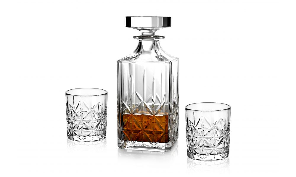 Salt & Pepper Whiskyset Pampa Bond 3-delig - Karaf & 2 Glazen
