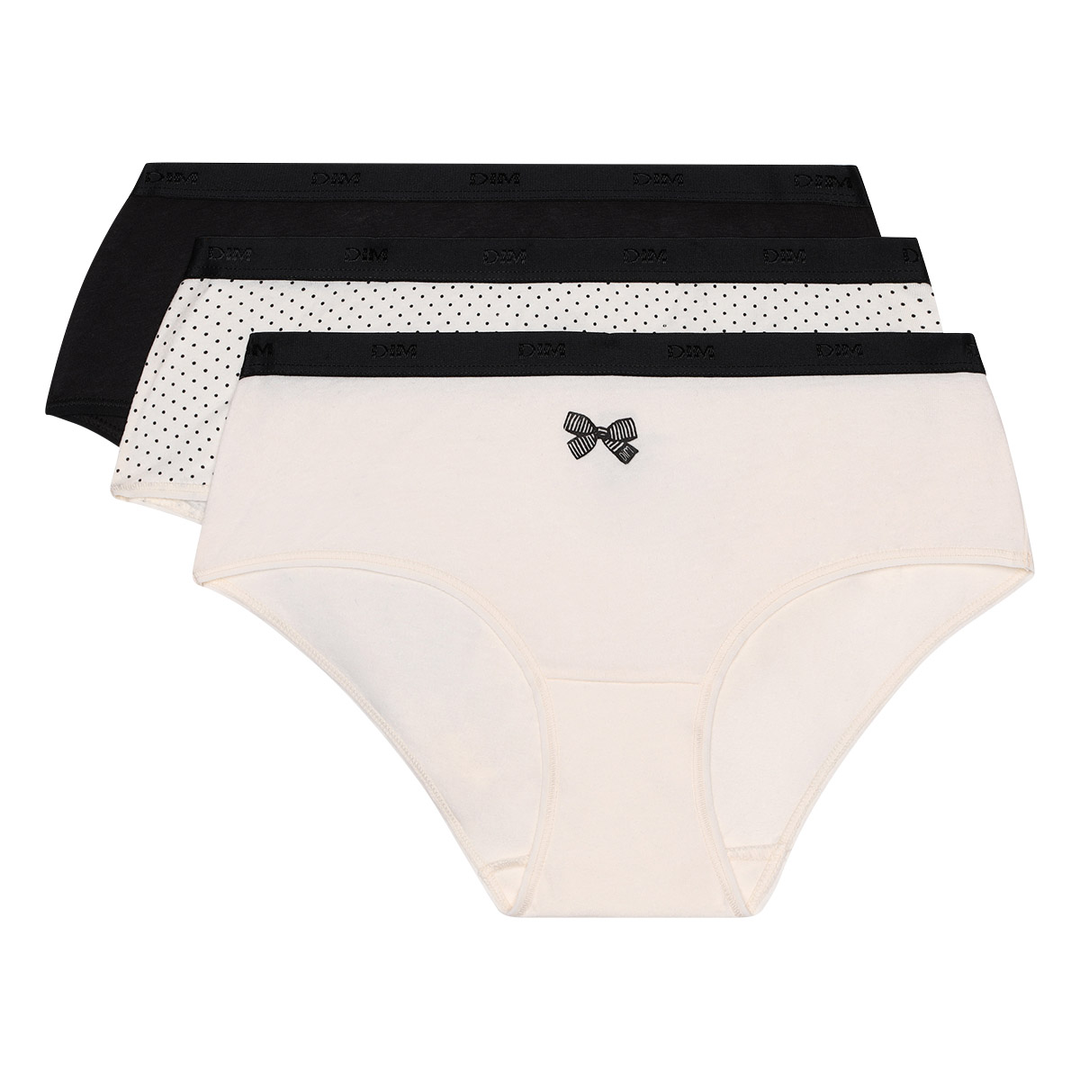 Dim Slip Short Dames Noeud 3 stuks Zwart maat 36