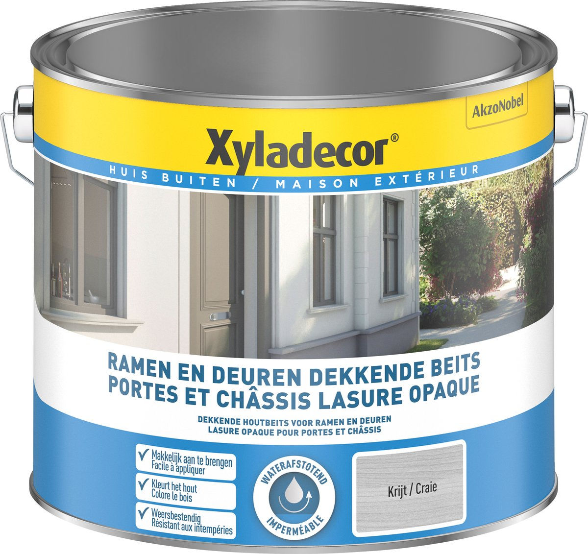 Xyladecor Ramen & Deuren Dekkende Beits Krijt - 2.5 l