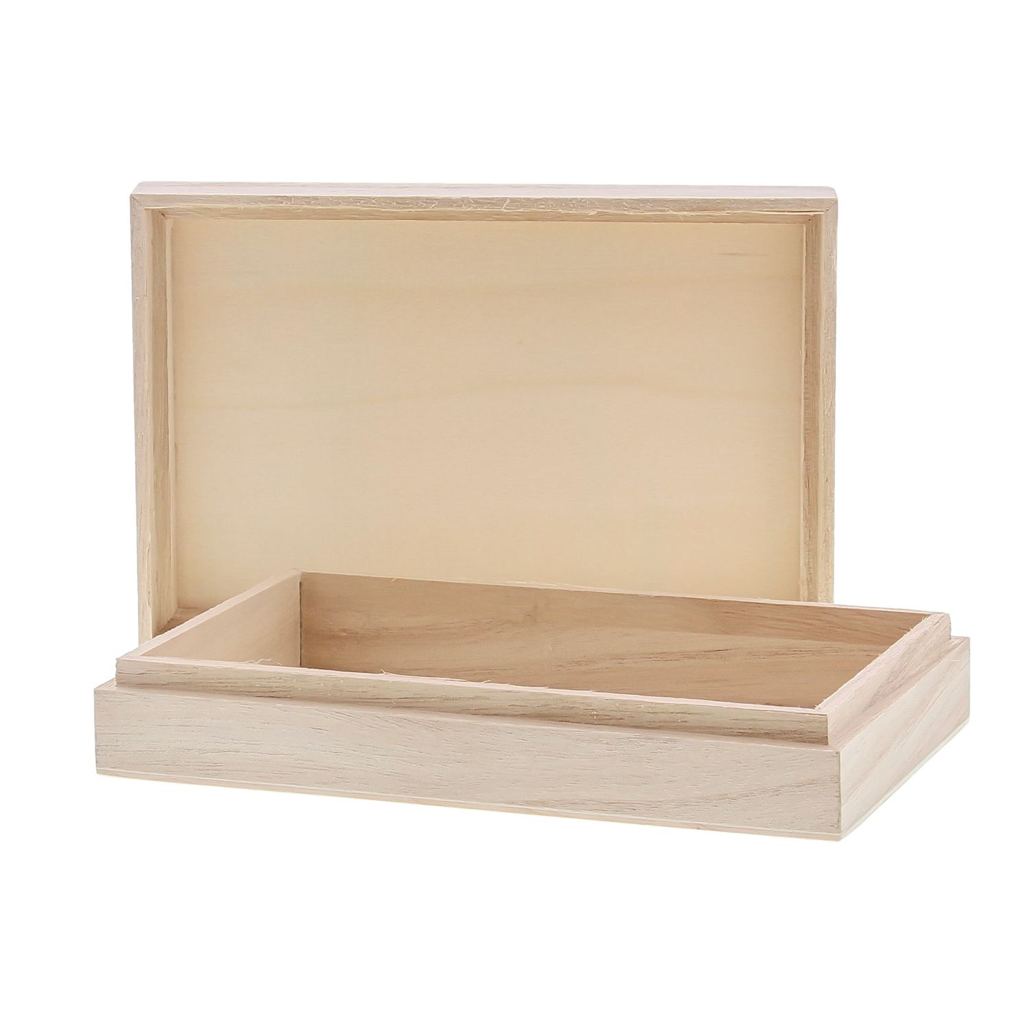 Houten Doos Rechthoekig 15x10 cm Naturel