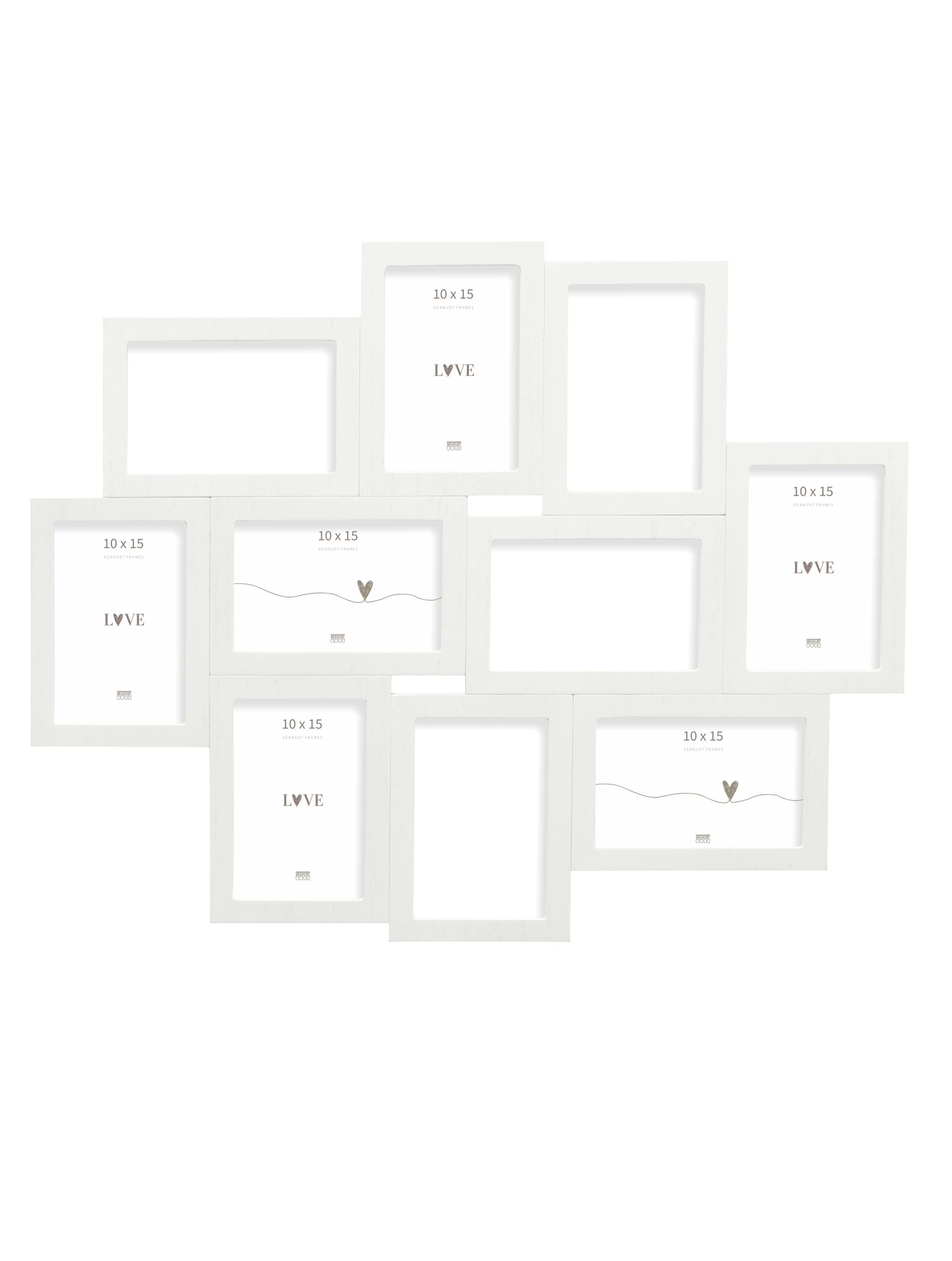 Deknudt Fotokader Multi Wit voor 10 Foto's 10x15 cm | 31993176