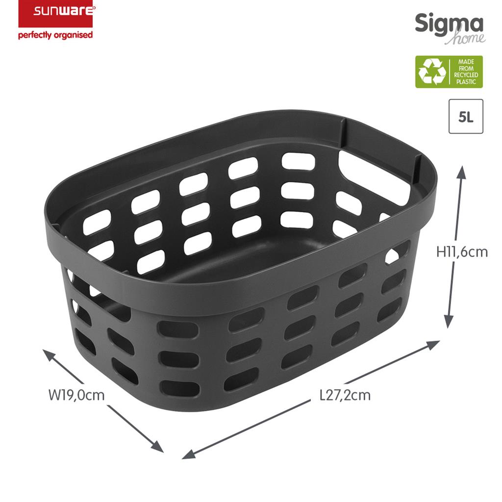 Sunware Opbergmand Sigma Home 5l Antraciet - 27x19x12 cm