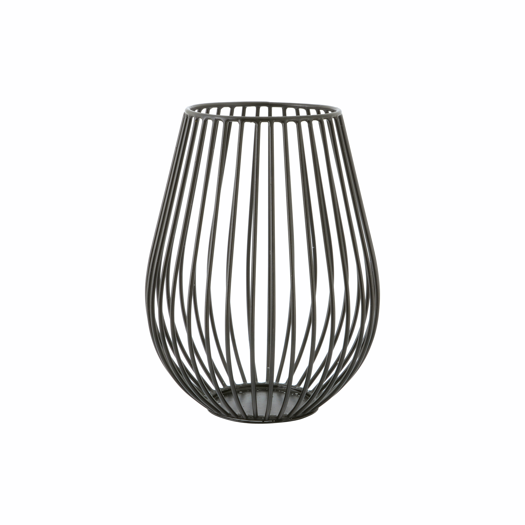 Point-Virgule Theelichthouder Wire 11.5x15.5 cm - Zwart