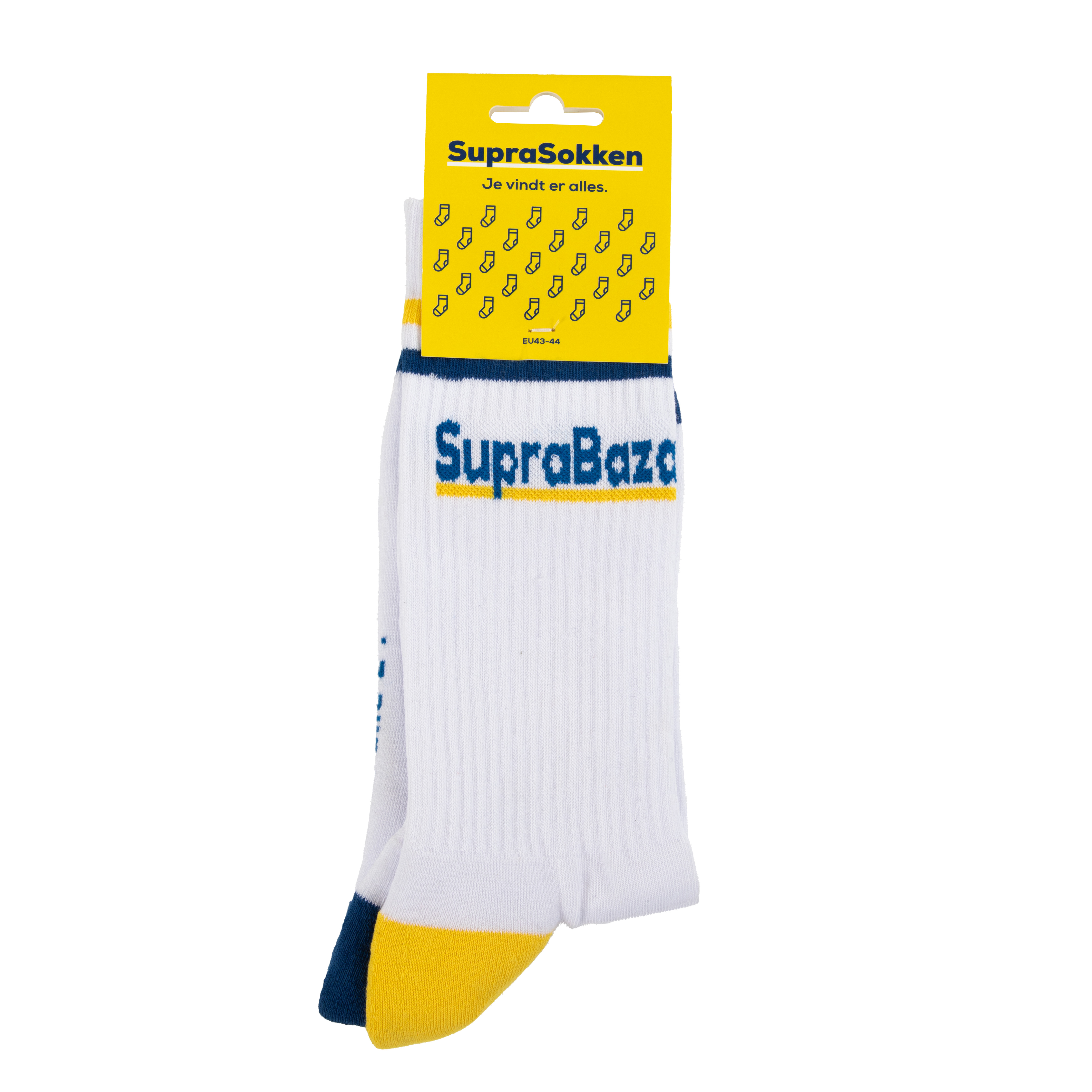 Supra Bazar Sportsok Logo Geel/Blauw - Wit maat 43/44 | 32065243