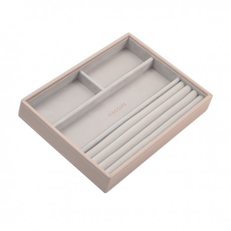 Stackers Juwelendoos Classic 4 Section Blush Pink 18x25x3.7 cm