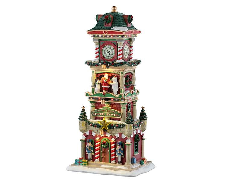 Lemax Village The Village Square Clock Tower - Santa's Wonderland ...