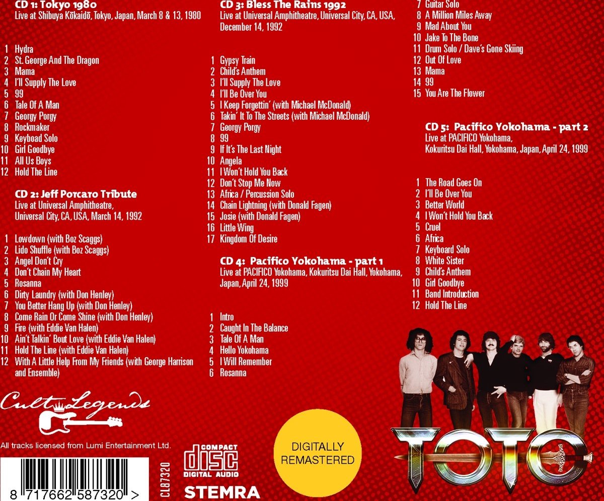 Toto - 1980 tot 1999 5CD Box The Broadcast Collection