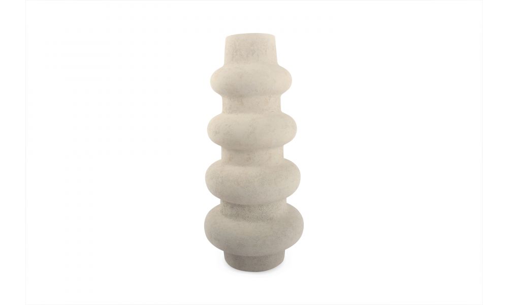 Salt & Pepper Vaas Tubo Wit 22x49 cm - Aardewerk