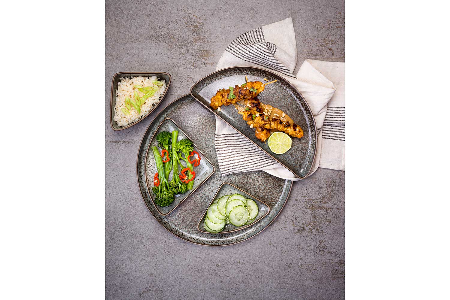 Cosy&Trendy Bord Bento-Concept Driehoek 21x15 cm