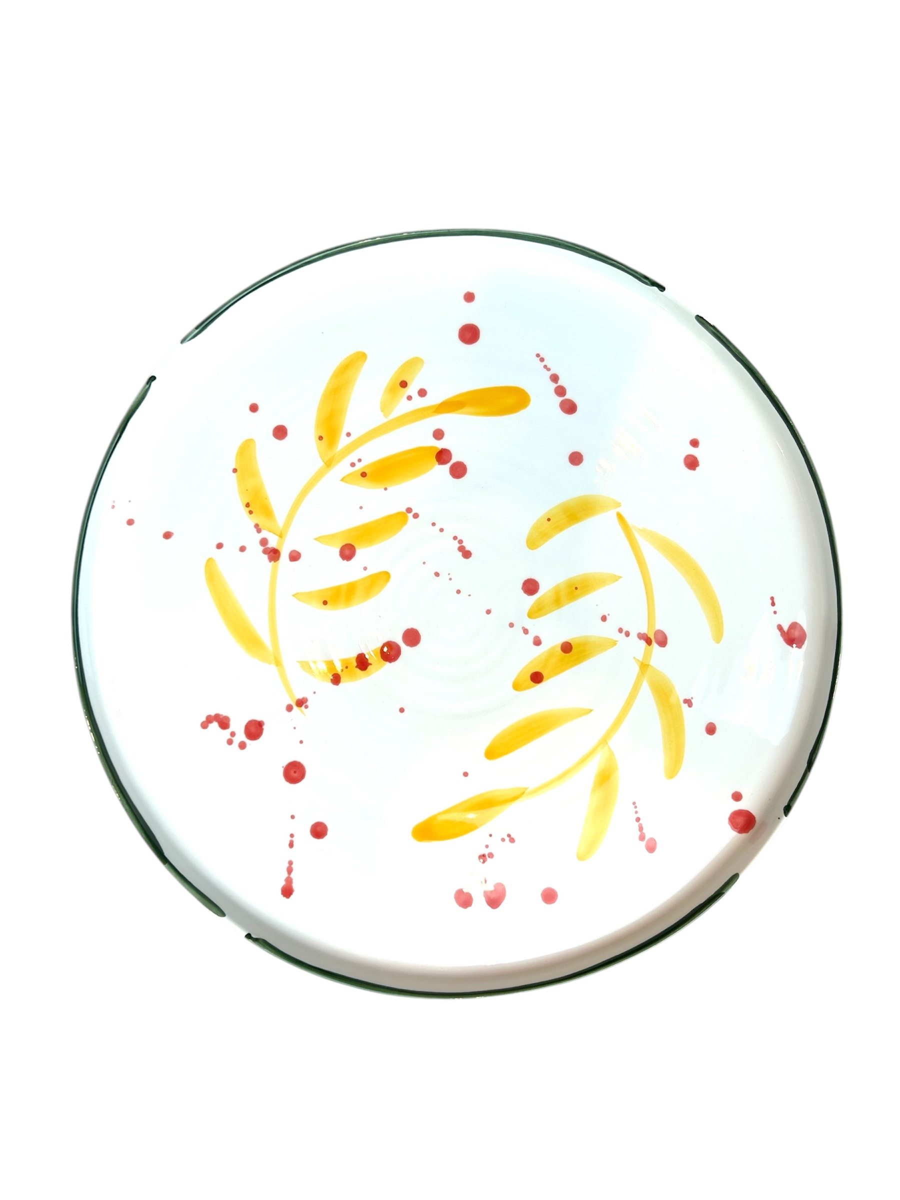 Val Pottery Marvelous Plat Bord Gabriela 40cm - Yellow Feathers ...