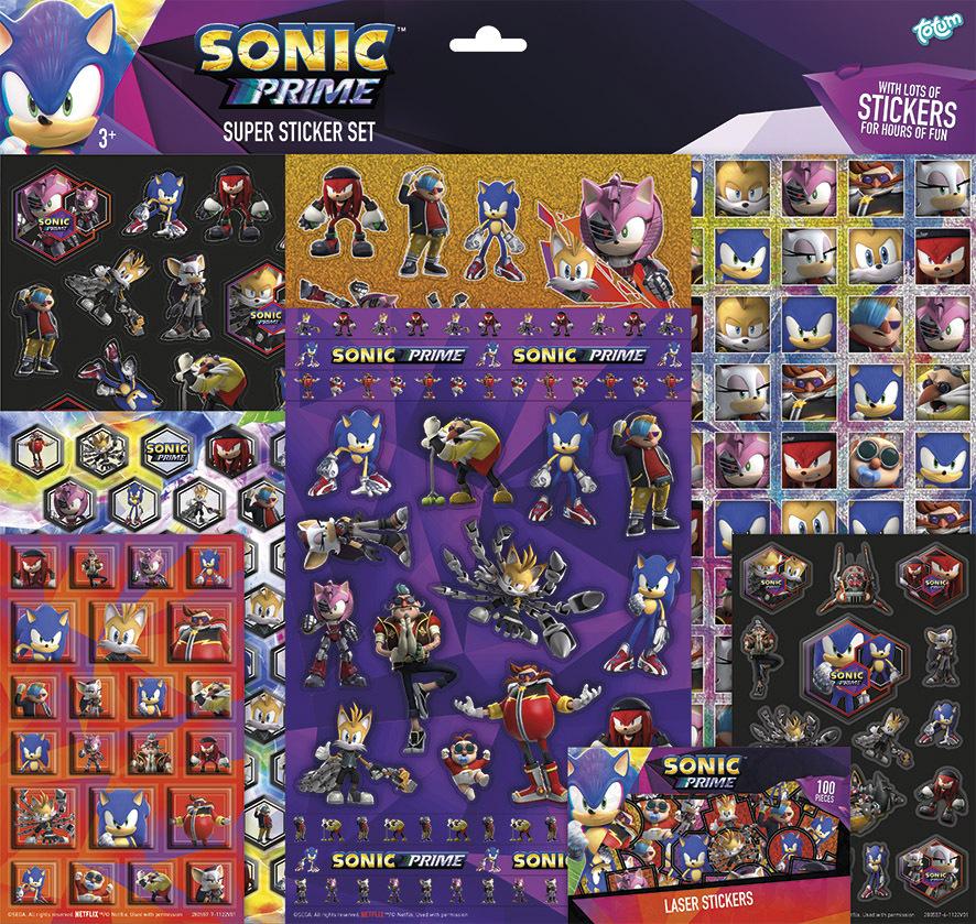 Sonic Prime Super Sticker Set meer dan 300 Stickers