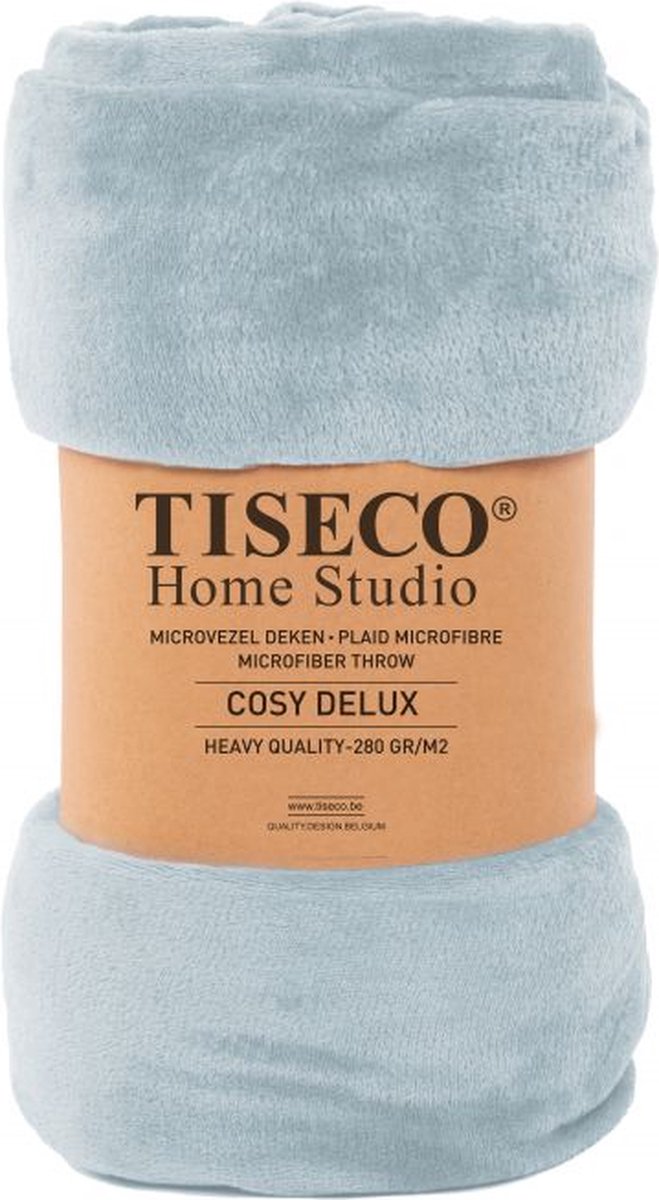 Tiseco Home Studio Plaid Cosy Delux 130x160 cm Microflanel Silver Blue ...