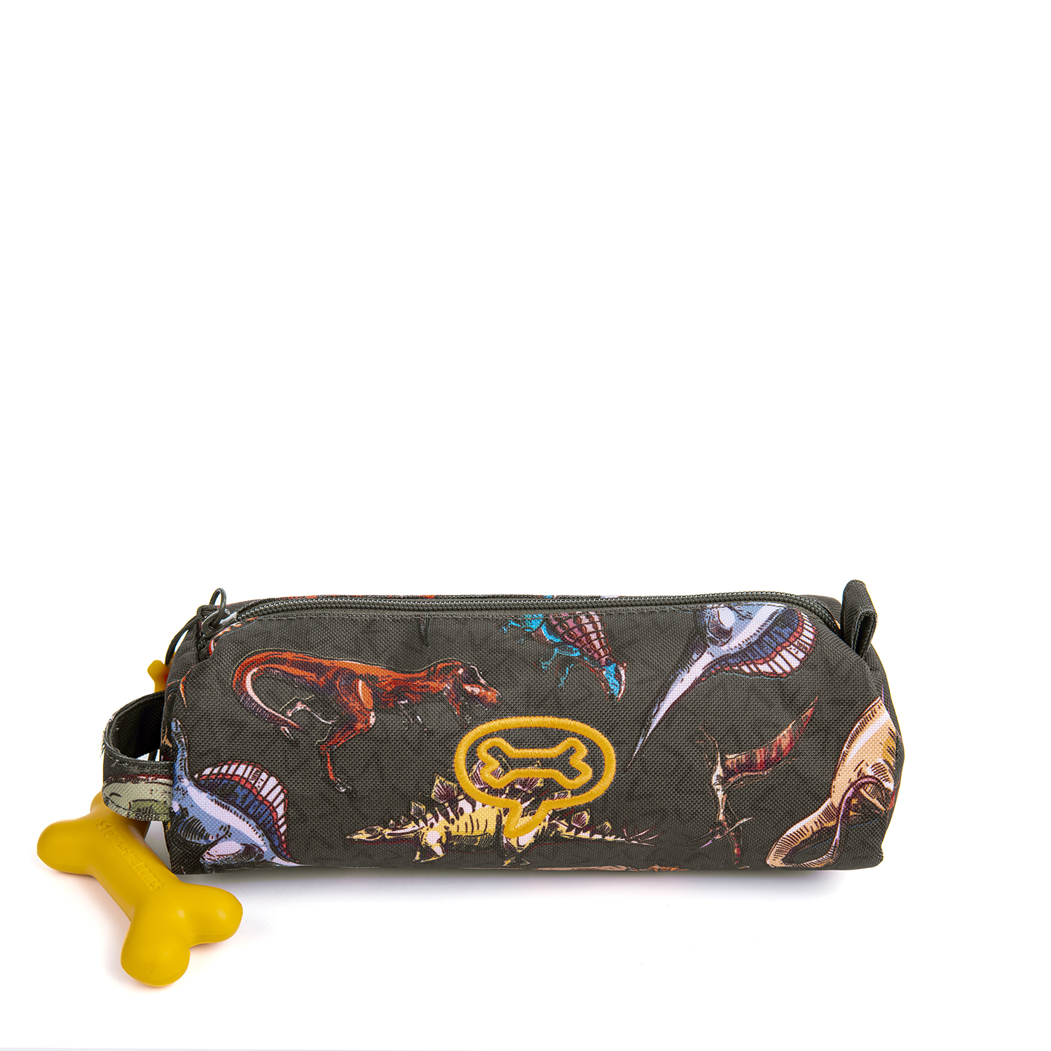 STONES and BONES Pennenzak Oregon 2.0 Dinosaurs - Khaki - 20x7x7 cm