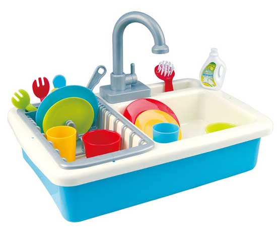 Playgo Wasbak met Waterpomp en Servies 20-delig