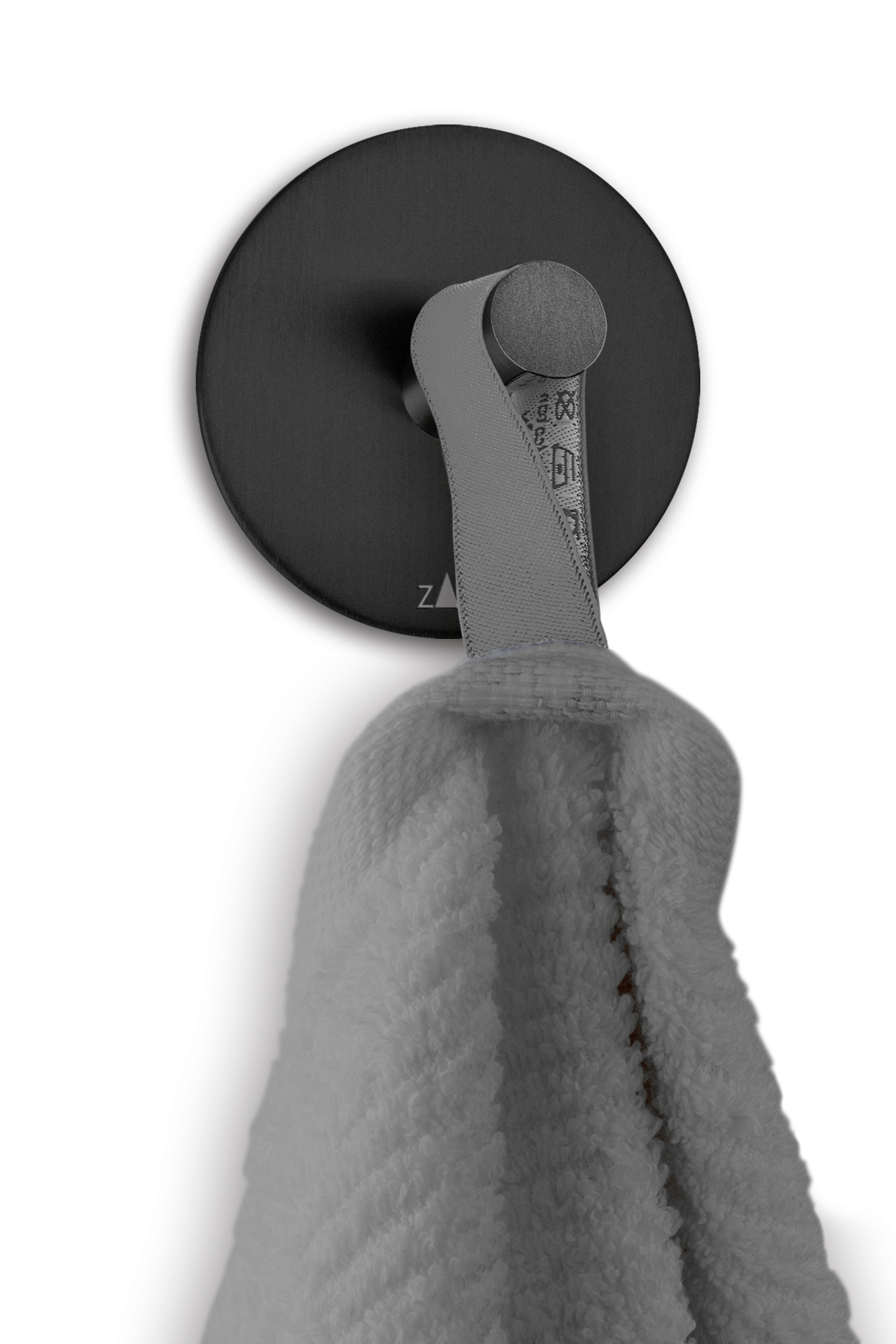 ZACK Duplo Handdoekhaak Rond Zwart