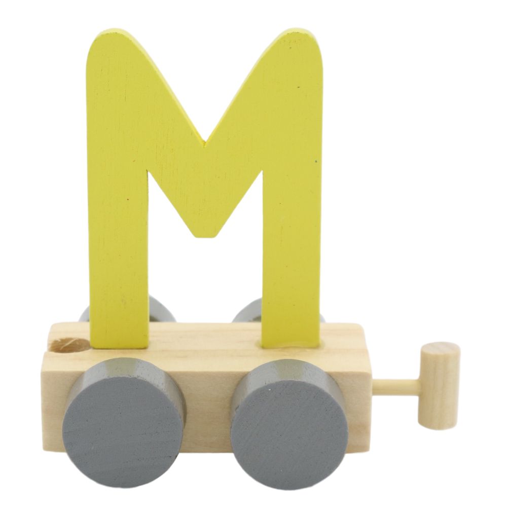 Treinletter Hout M Geel