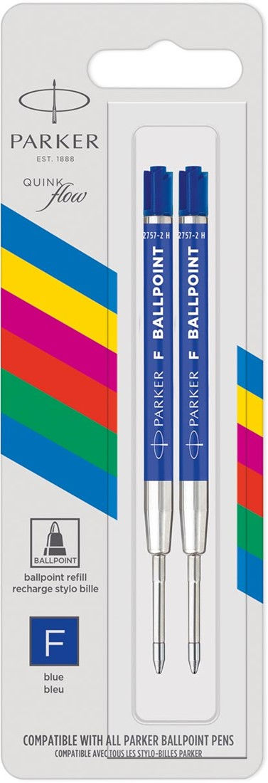 Parker Balpenvulling Quinkflow Fijn Blauw 2 stuks | 32070627