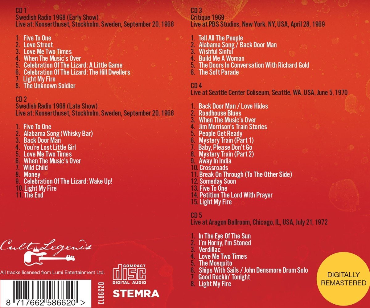 The Doors - 1968 tot 1972 5CD Box The Broadcast Collection