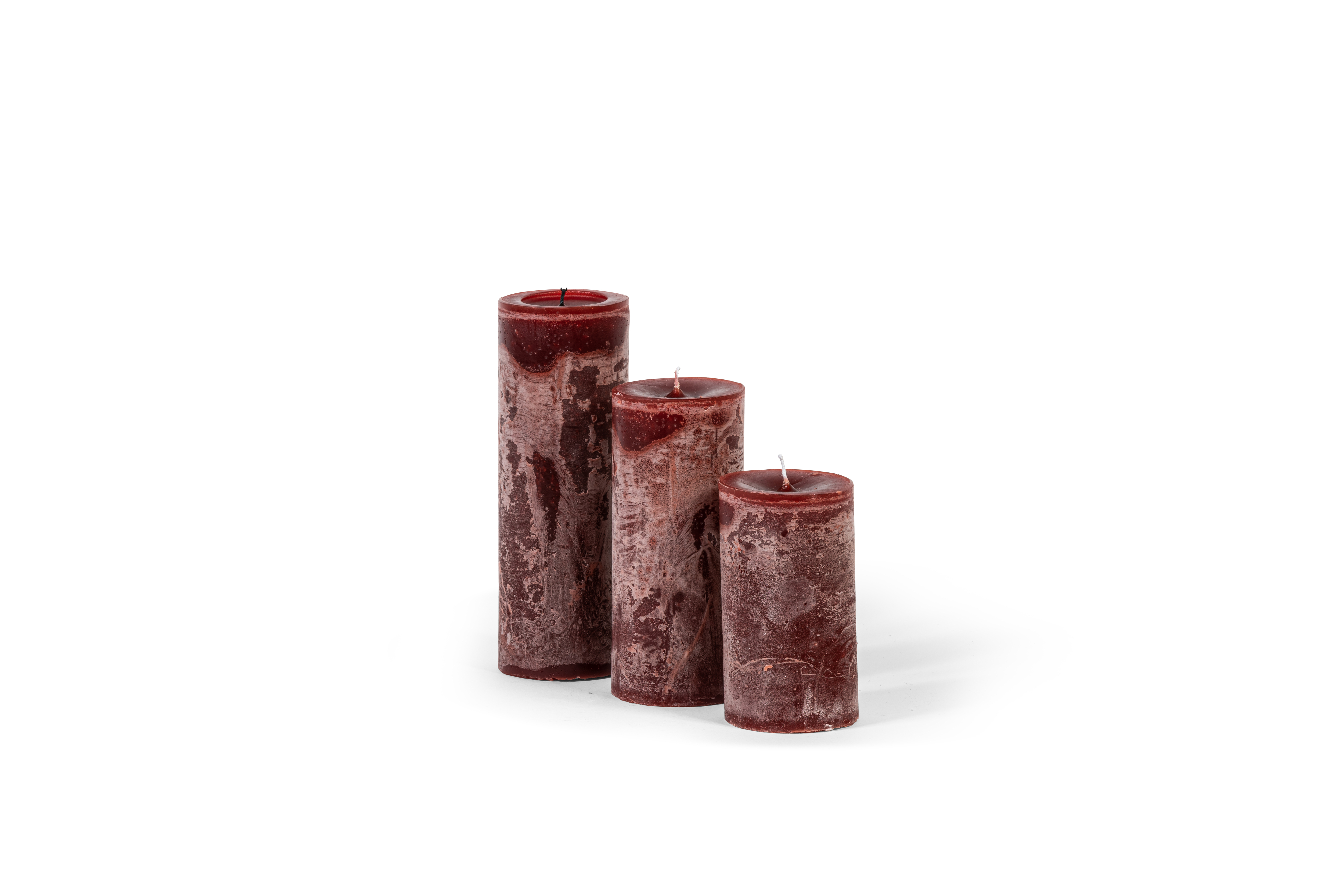 Dekocandle Cilinderkaars 5.7x15cm Stone Red