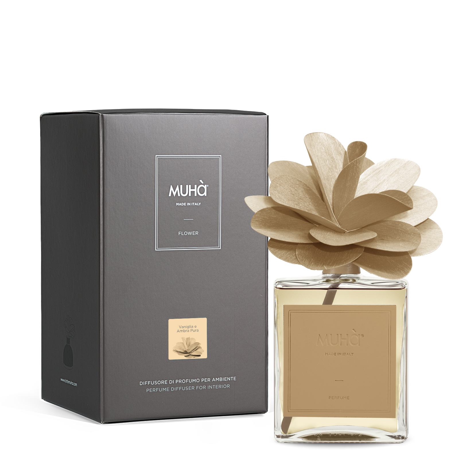 Muhà Geurdiffuser Flower Beige 500ml - Vanilla & Pure Amber | 32119947