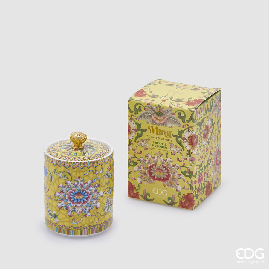 EDG Geurkaars Pineapple & Coconut 165g 7x10 cm - Keramiek - 30 Branduren