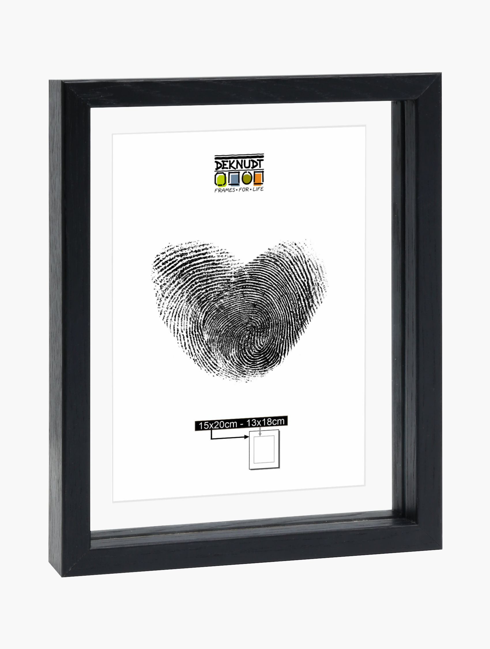 Deknudt Fotokader met Zwarte Rand 15x20 cm met Zwevend Foto-effect ...