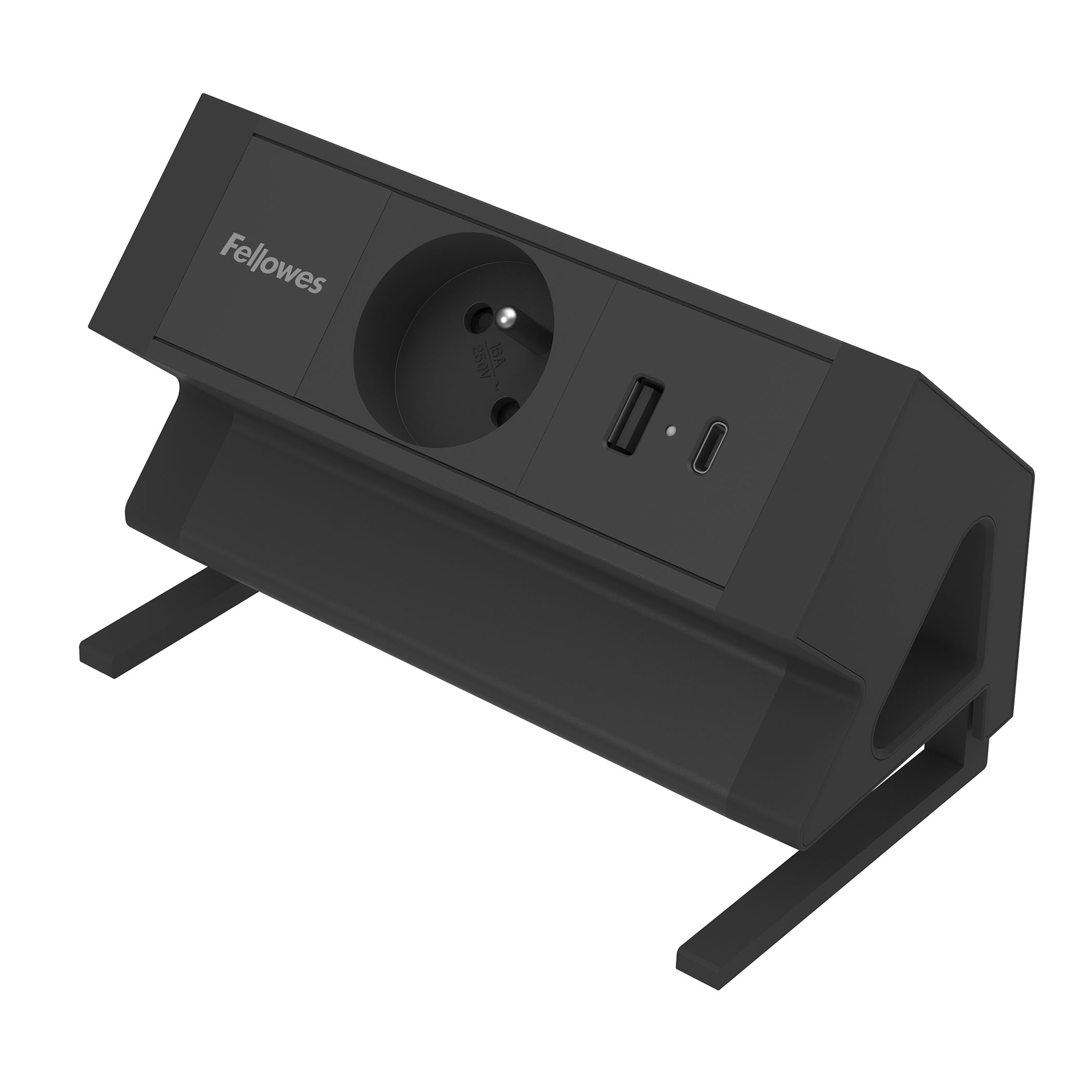 Fellowes Power Desk 1x230v - 1xUSB-A - 1xUSB-C - Kabel 2 m Zwart | 32131867