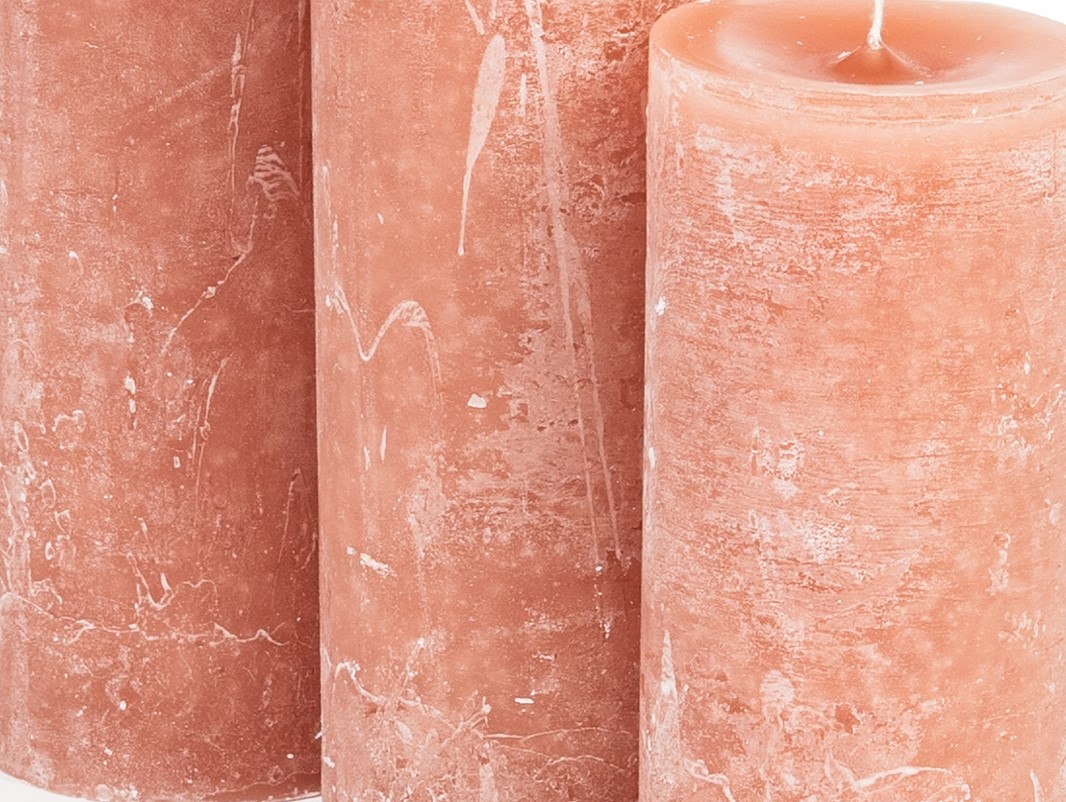 Dekocandle Super Candle 15x14 cm Brique - 3 Wieken