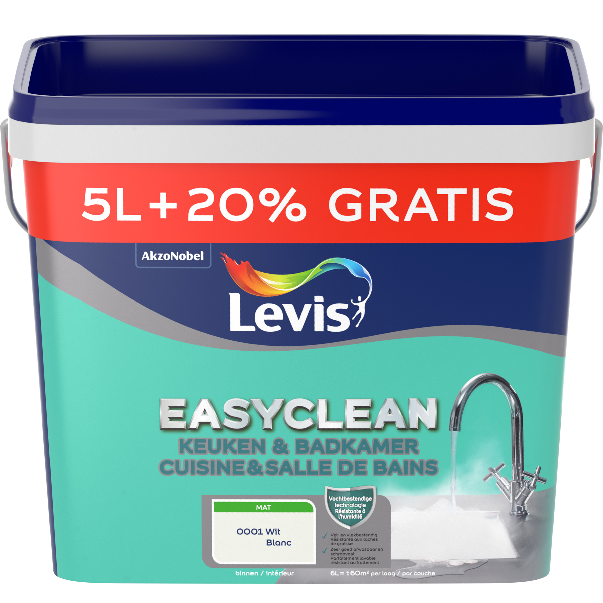 Levis Easyclean Keuken en Badkamer 5+1 l Wit