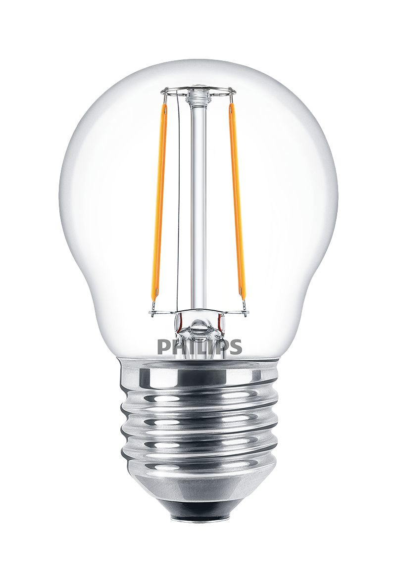 Philips LED Kogellamp P45 Filament E27 2W 250lm 2700K