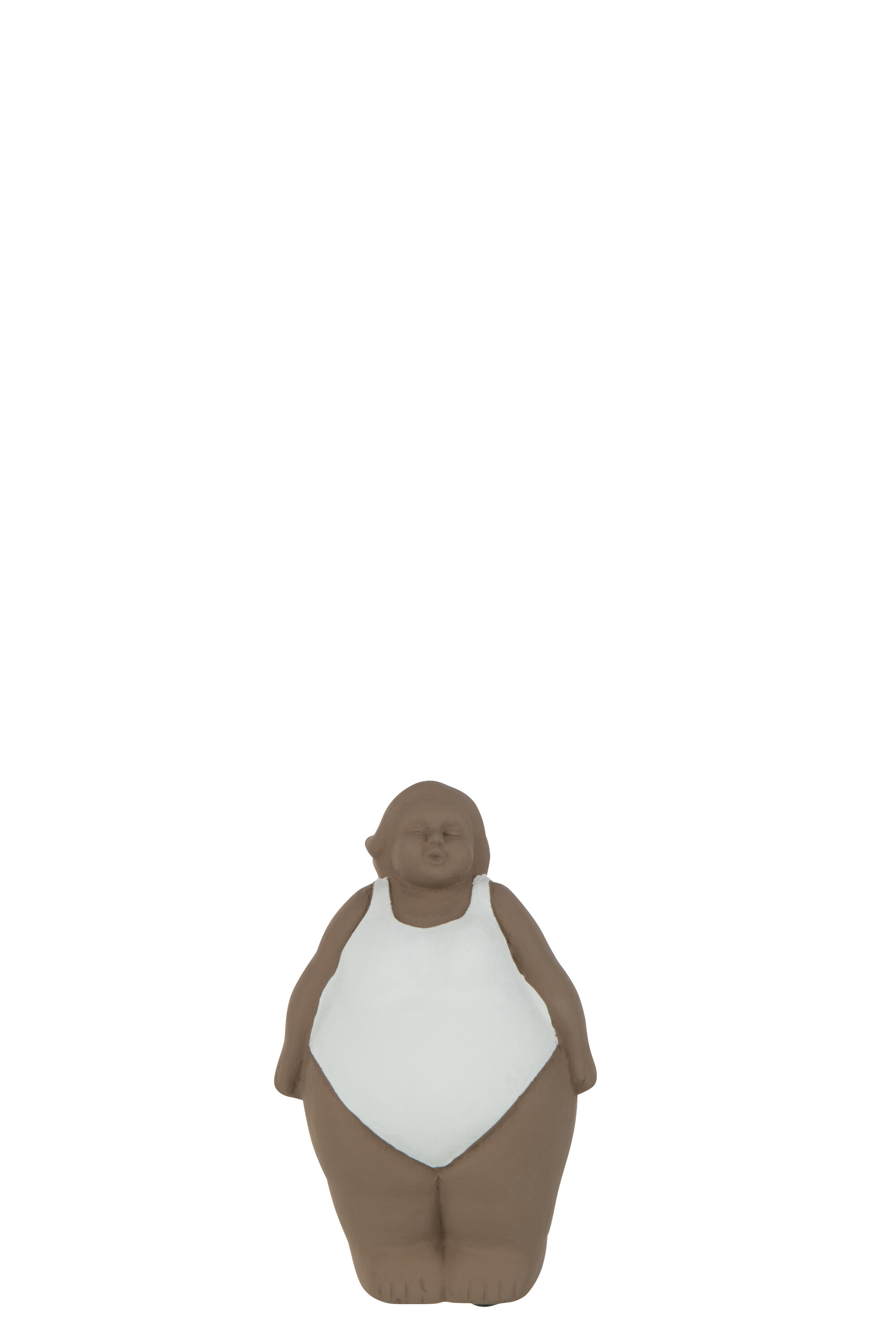 J-Line Dame in Badpak Taupe/Wit 12x9x17.5 cm