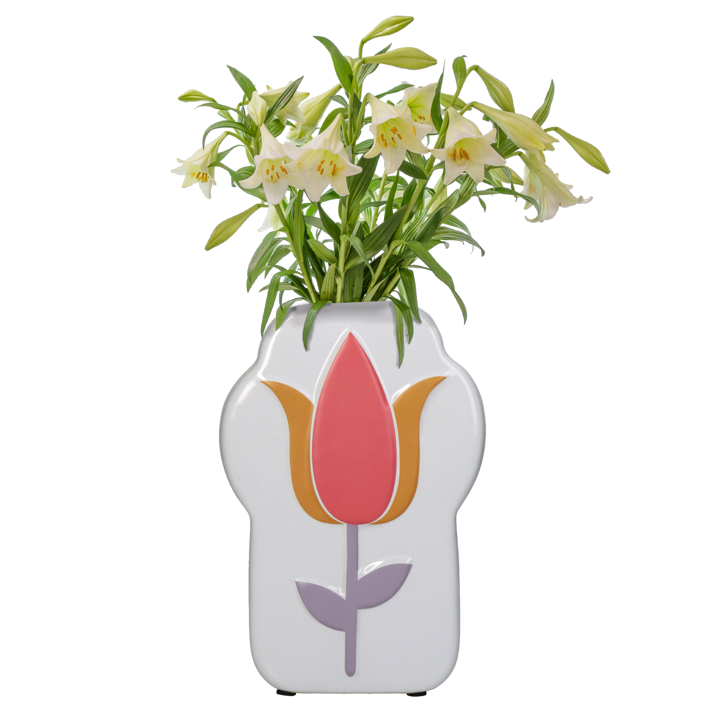 Vaas Bloem 14x5.5x20.5 cm Aardewerk
