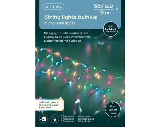 Kerstverlichting Micro LED Extra Dense Light 9m - 567 Lights - Silver ...