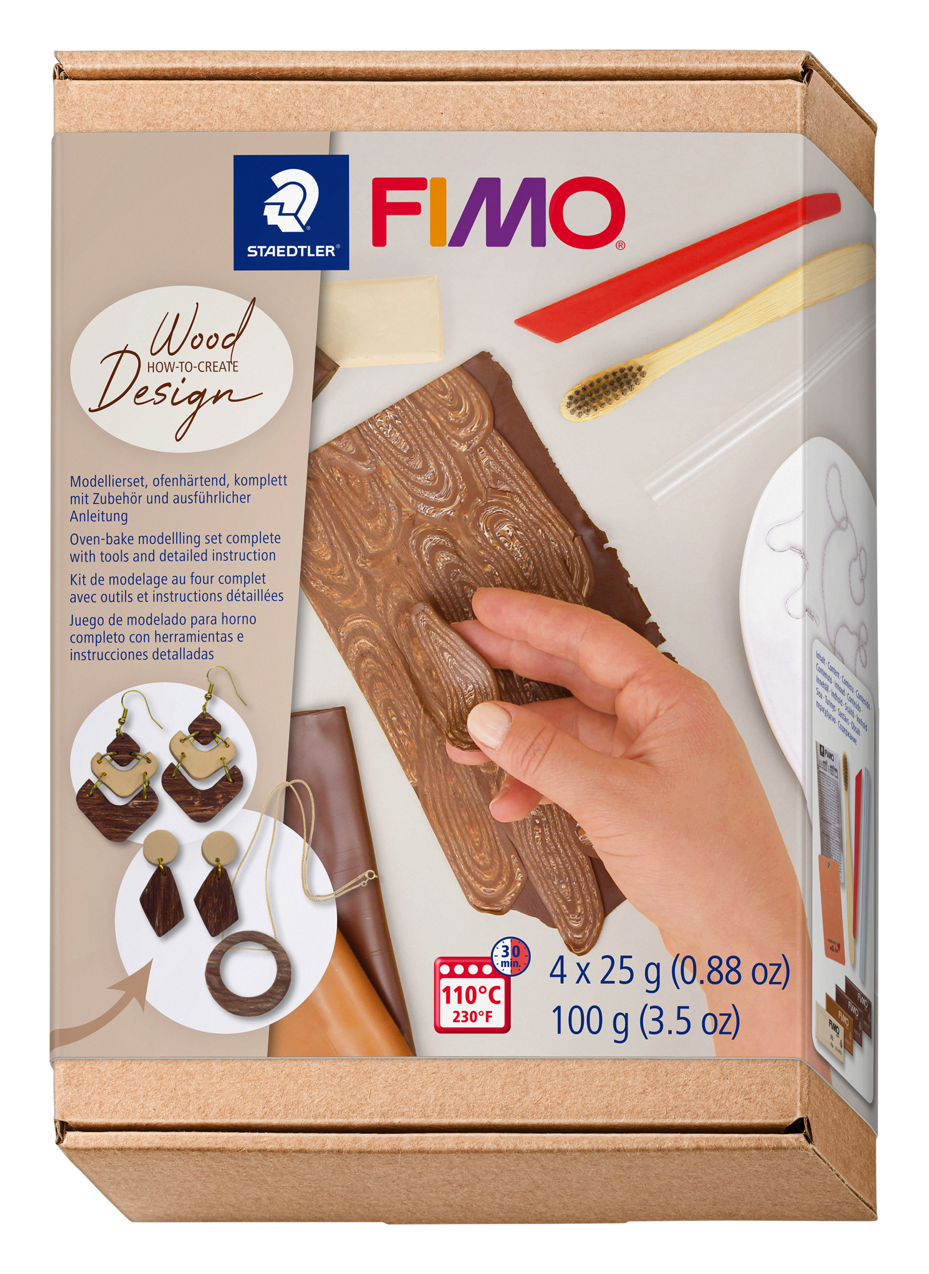 FIMO How-To-Create-Set Wood Design 100 g