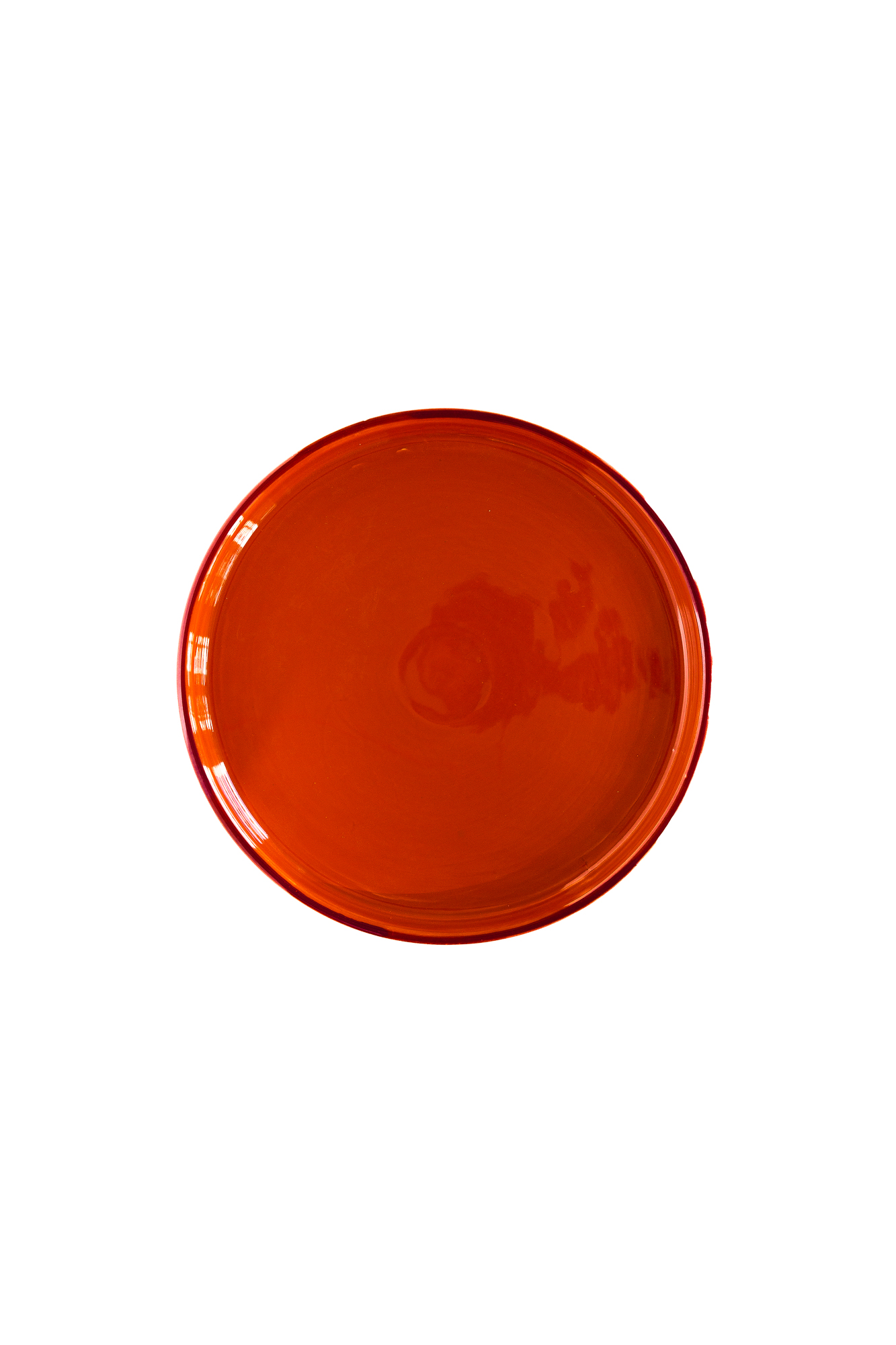 Val Pottery Marvelous Plat Bord Jose 22cm - Dark Orange & Dark Red Line ...