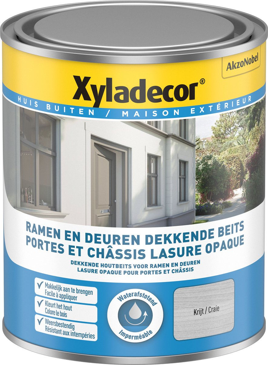 Xyladecor Ramen & Deuren Dekkende Beits Krijt - 750 ml