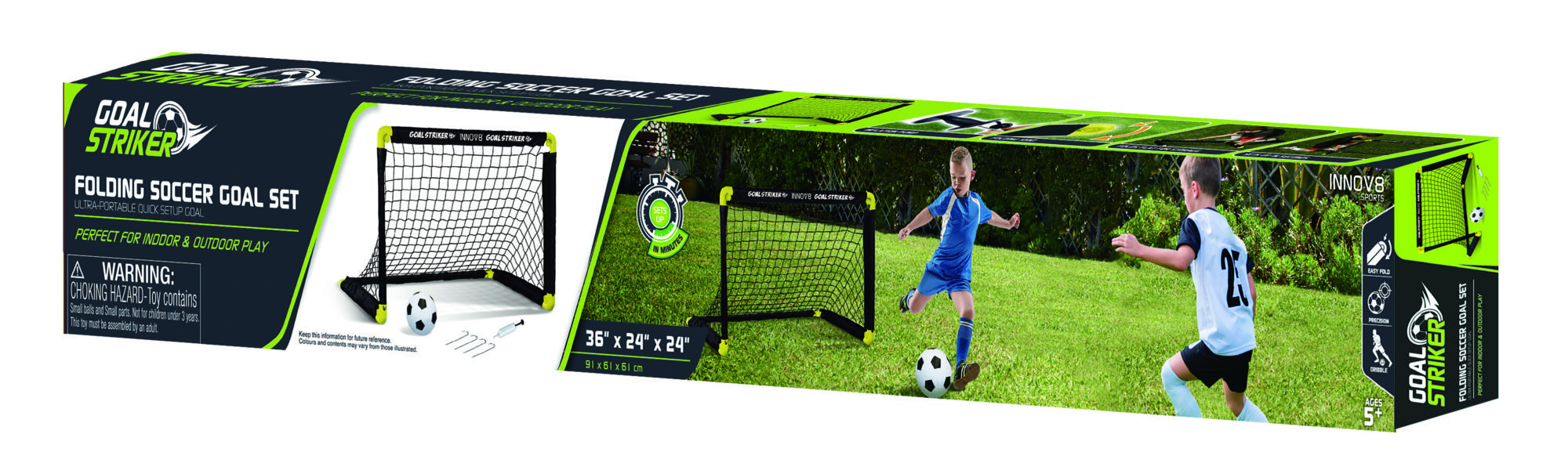 Opplooibare goal 91x61x61cm met Bal en Pomp | 31904663