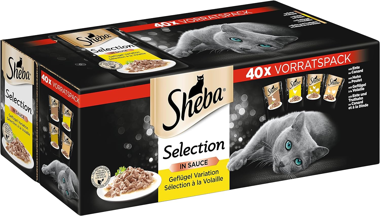 Sheba Pouch Minifilets 40x 85 g Gevogelte in Saus