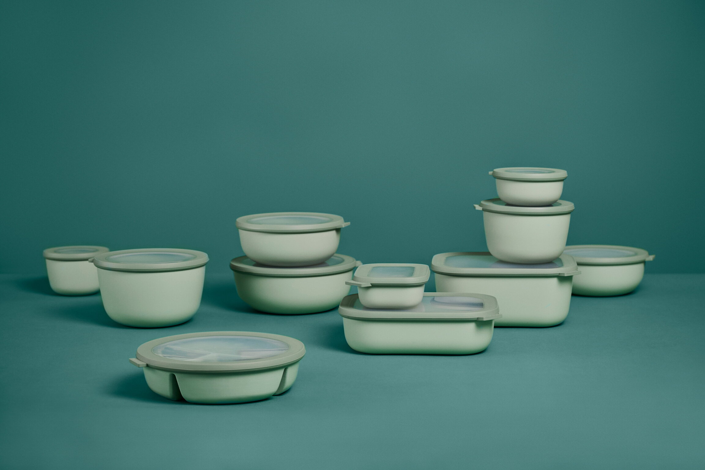 Mepal Multischaal Cirqula Bento Bowl Sage Green - 3-vaks - 2x250 ml ...