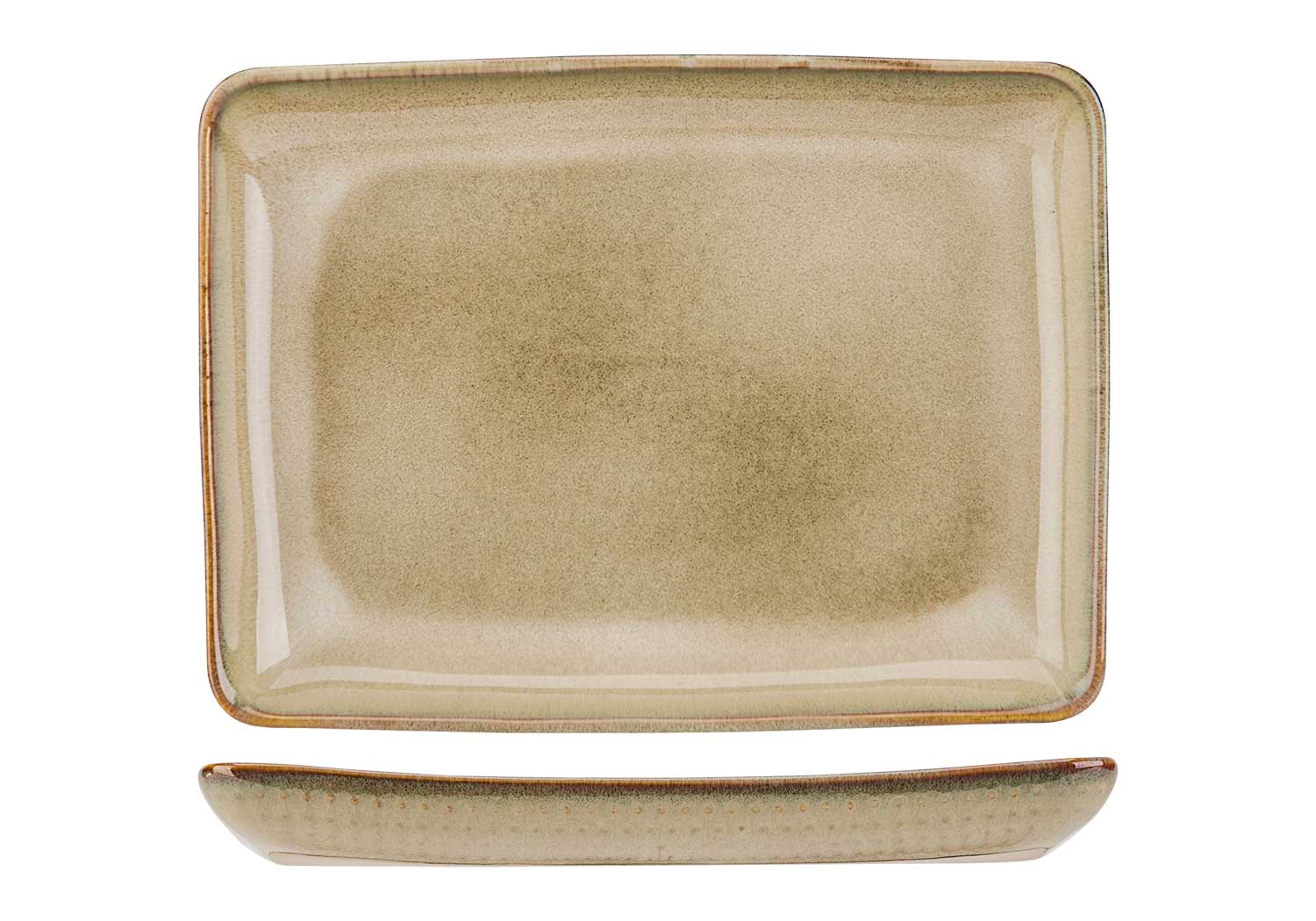Cosy&Trendy Bord Toluca Amber 16.5x22.5x2cm - Aardewerk