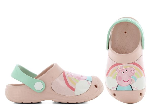 Peppa Meisjes Crocs Pink/Light Turkish Blue - maat 27