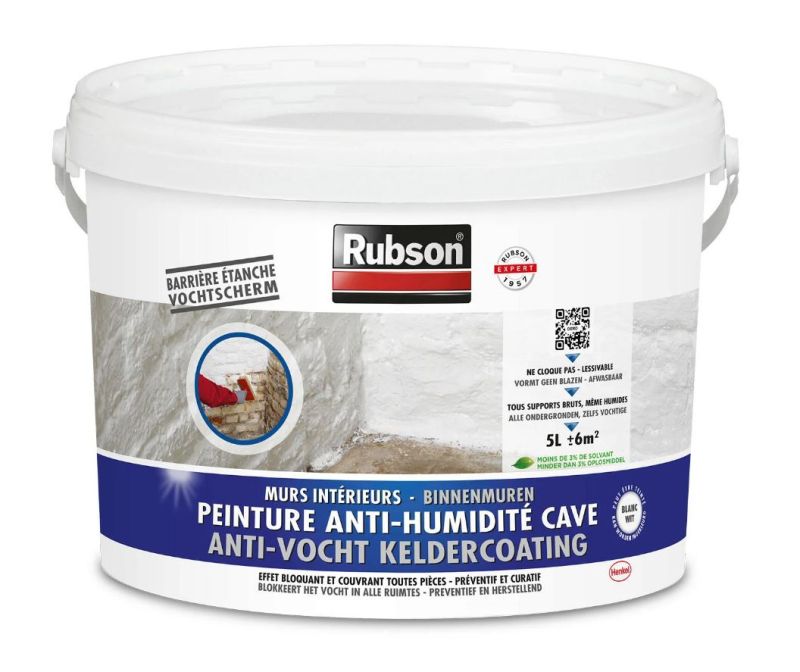 Rubson Vochtige Keldermuren 5 l Witte Verf voor Keldermuren