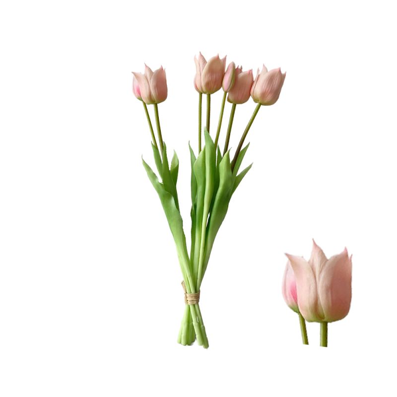 Boeket Tulpen Lichtroze 48cm - 7 Bloemen | 32112310
