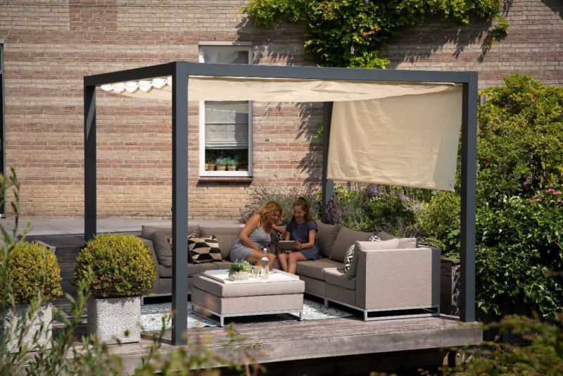 Nesling Optiva Pergola 319 x 319 cm Antraciet frame + Off White doek