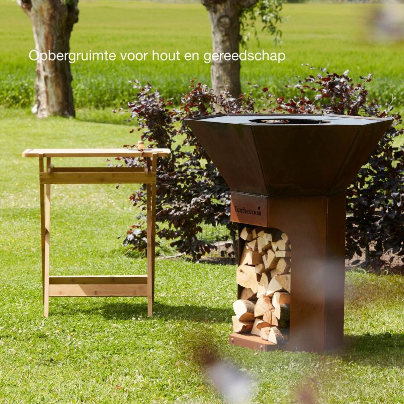 Barbecook Nestor Original Houtbarbecue Cortenstaal