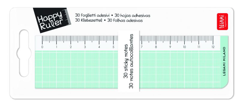 Legami Sticky Notes Happy Ruler 30 Vel